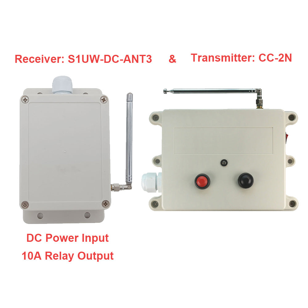 5KM Long Range Transmitter and Receiver Kit Dry Contact Input Output – Wireless Remote Switches ...