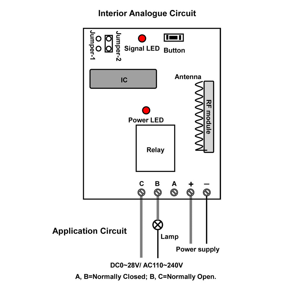 1 Way Dc Output Wireless Receiver Receives And Demodulates Rf Signals