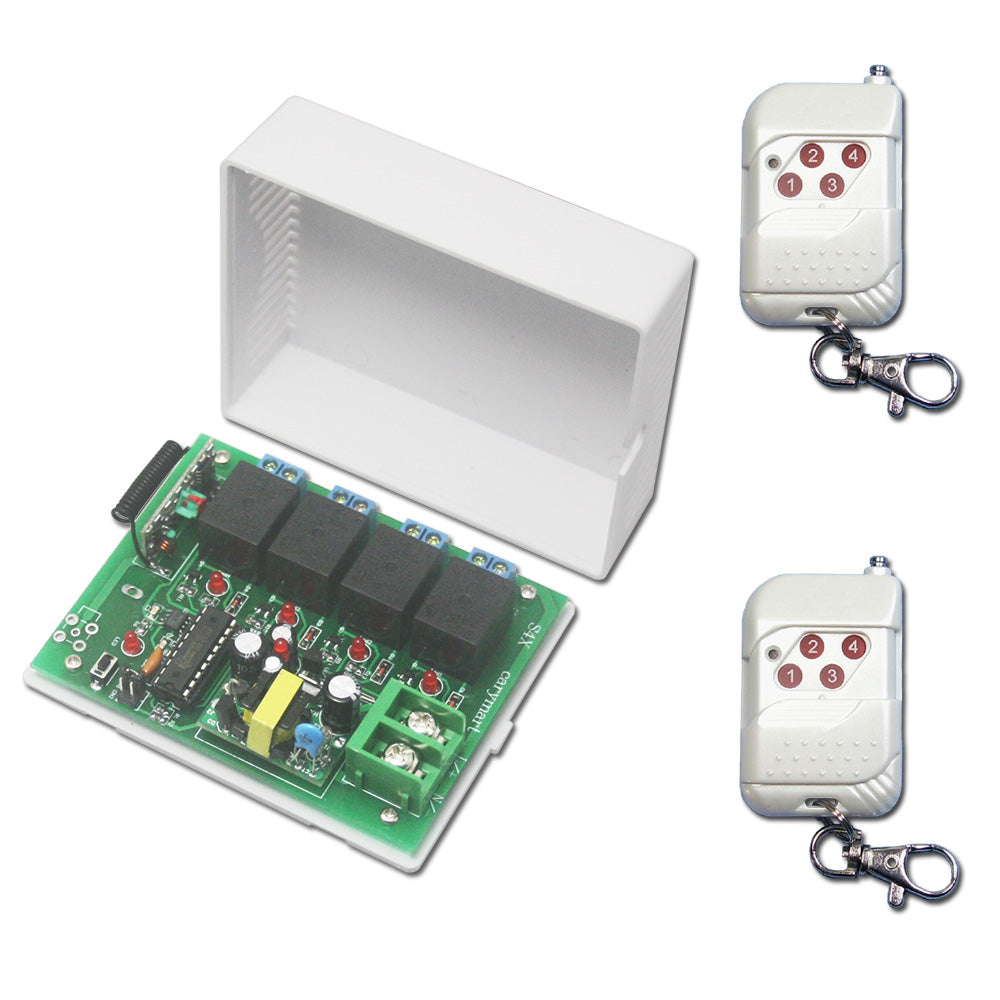 4 Channels AC 110V 220V Output Wireless Remote Control Switches ...