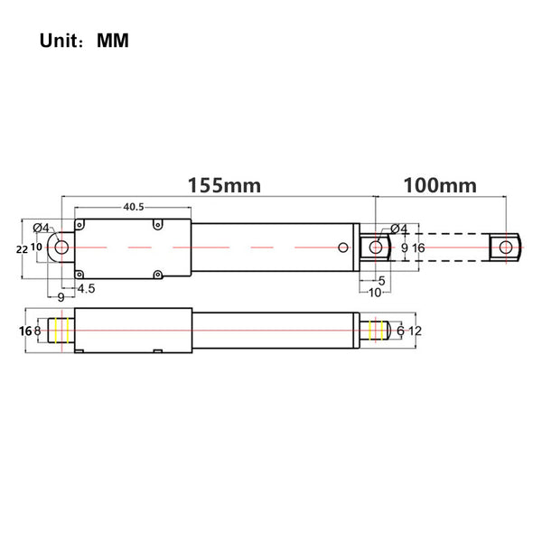 100MM Stroke Mini Electric Linear Actuator for Small-Scale Equipment ...
