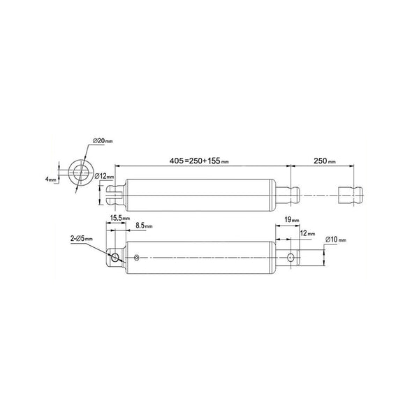 Telescopic Linear Actuator/Tube Linear Actuator 10 Inches 250MM Stroke ...