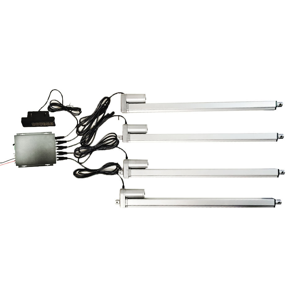 Four 12V 24V 2000N Electric Linear Actuators Synchronous Control Set ...