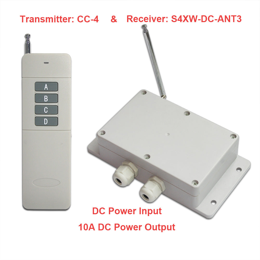 5KM 10A Long Range Radio Controlled Switch DC 10~80V Input & Output ...