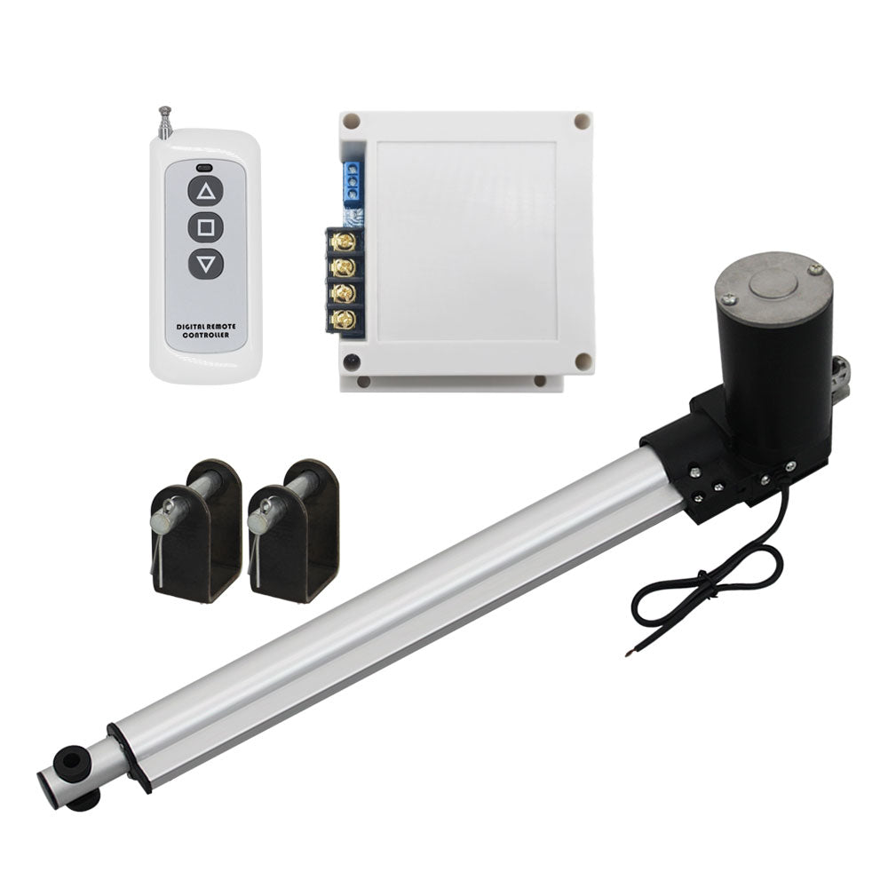 DC Industrial Linear Actuator Remote Control Kit 1300 lbs 6000N Thrust ...