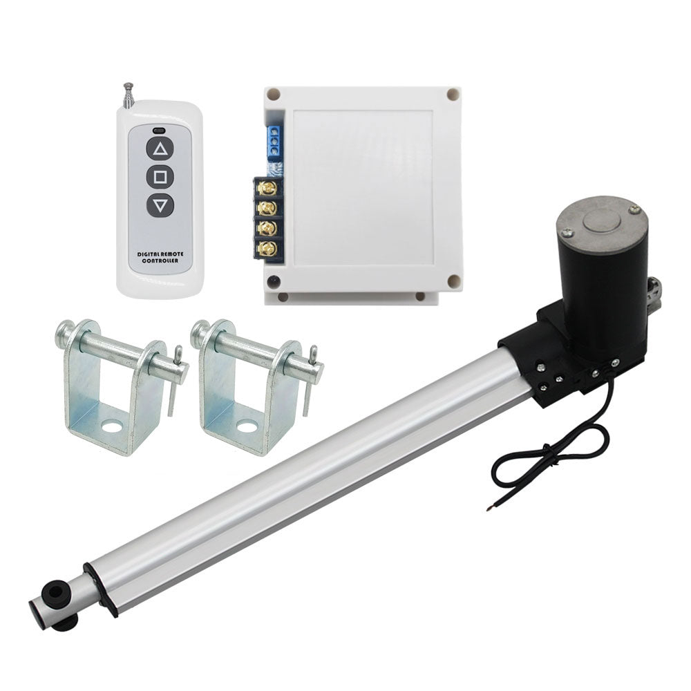 DC Industrial Linear Actuator Remote Control Kit 1300 lbs 6000N Thrust ...