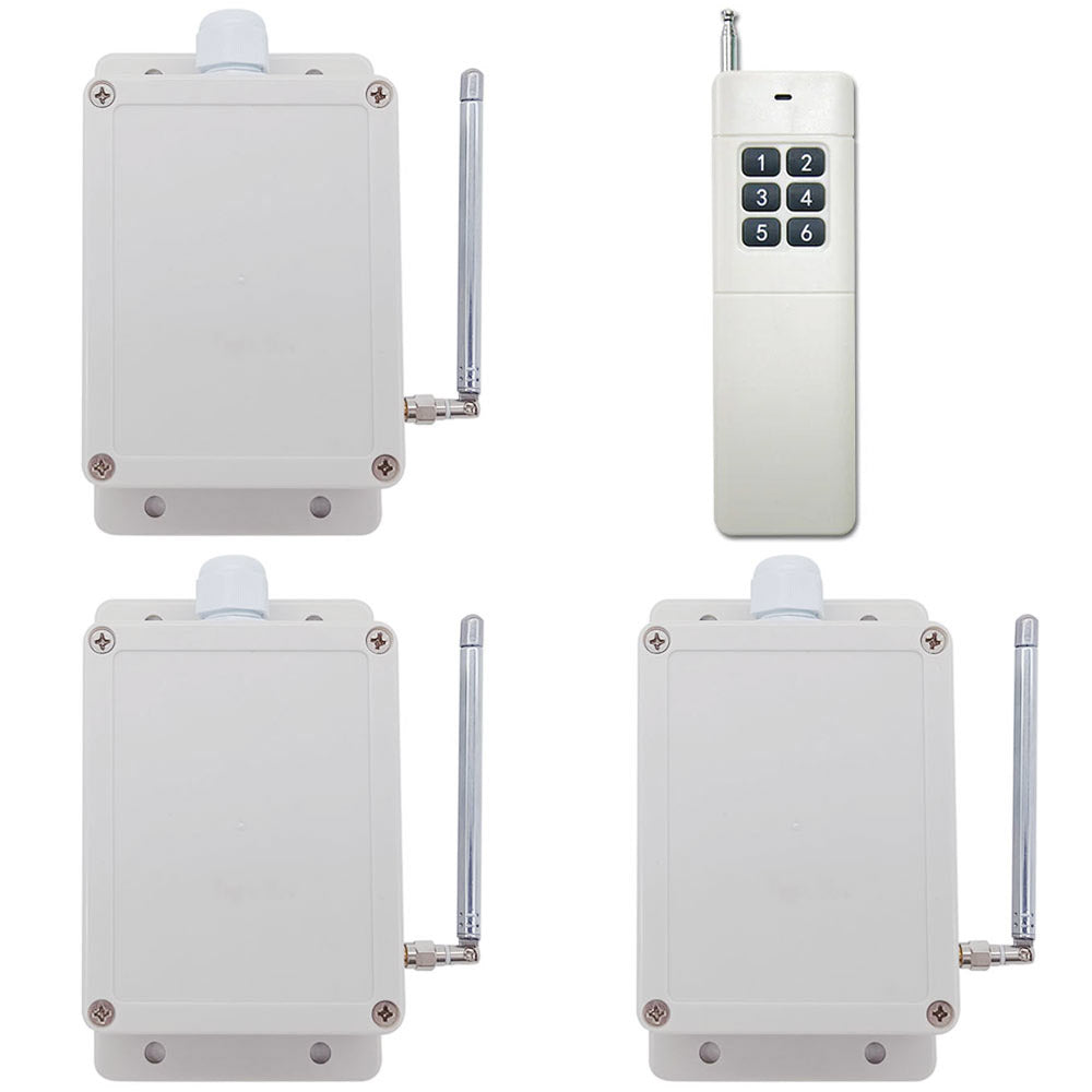 AC 1 Remote Control 3 Receiver RF Remote Control Kit With 30A Output ...