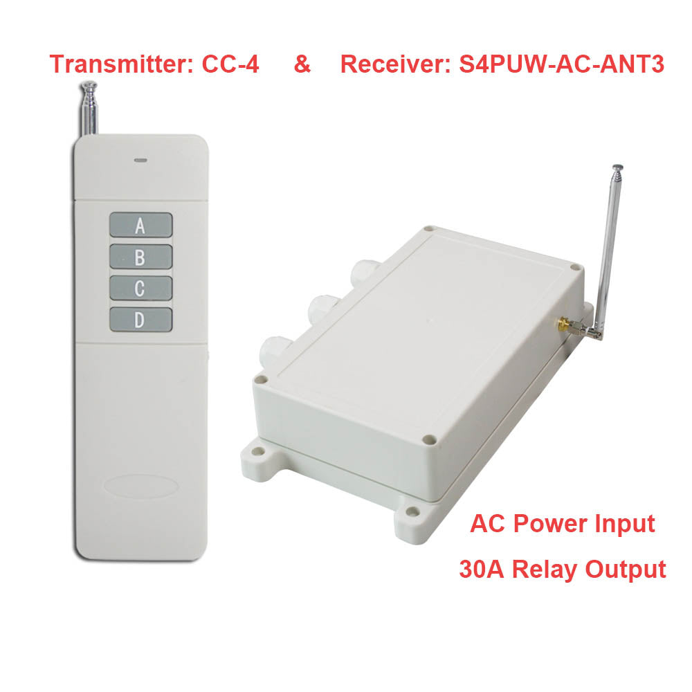 High Power AC Input Long Distance Remote Light Switch – Wireless Remote ...