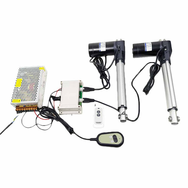 Two 6000N Industrial Electric Linear Actuators Synchronous Control Set ...