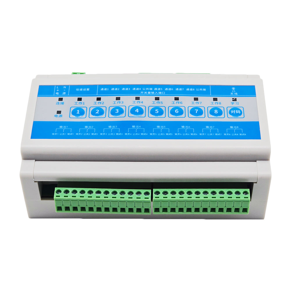 8 CH Wireless Synchronous Switch | 5km Bidirectional Dry Contact Output ...