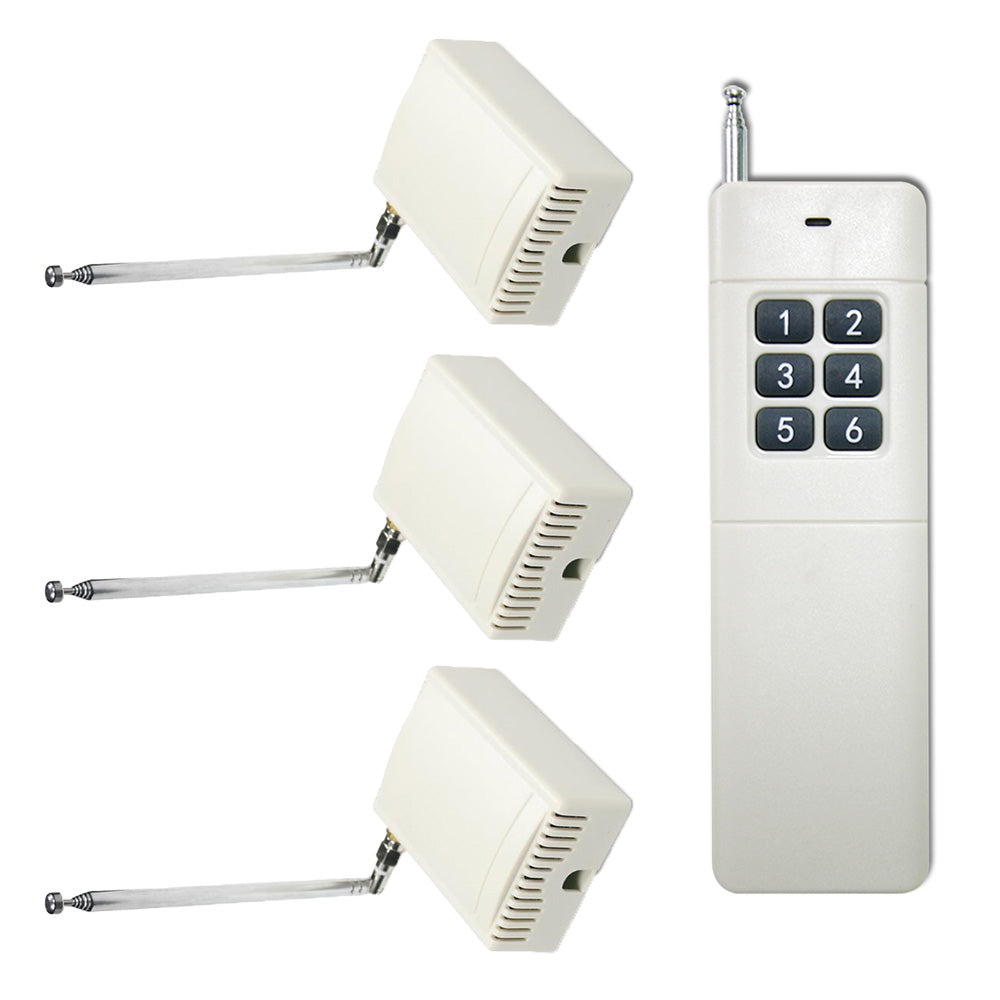 500M One Remote Control to Three Receivers Radio Remote Control System ...