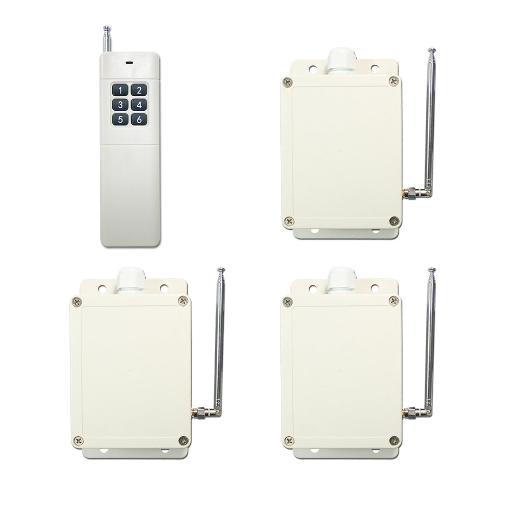 500M AC Power 1 Remote Control & 3 Receivers Radio Remote Control ...