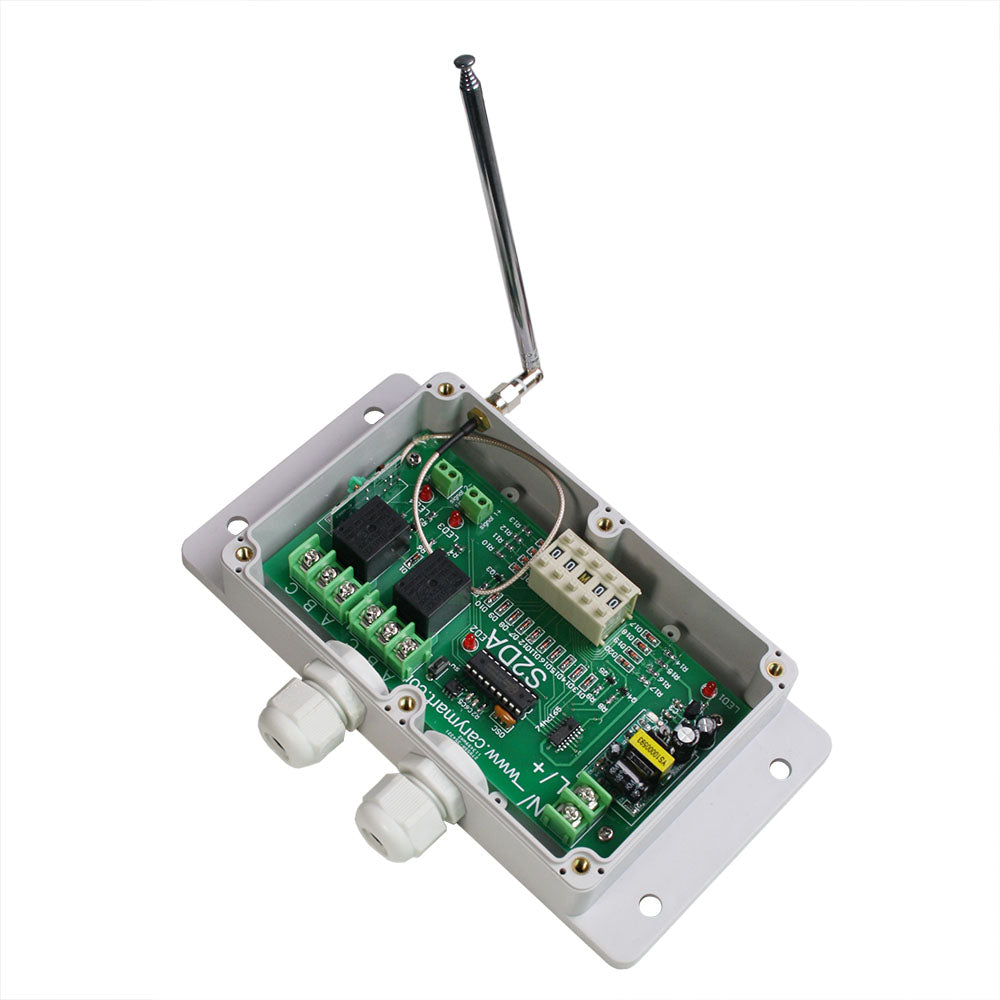 2 CH 1 Mile Long Range Time Delay Waterproof RF Remote Control System ...