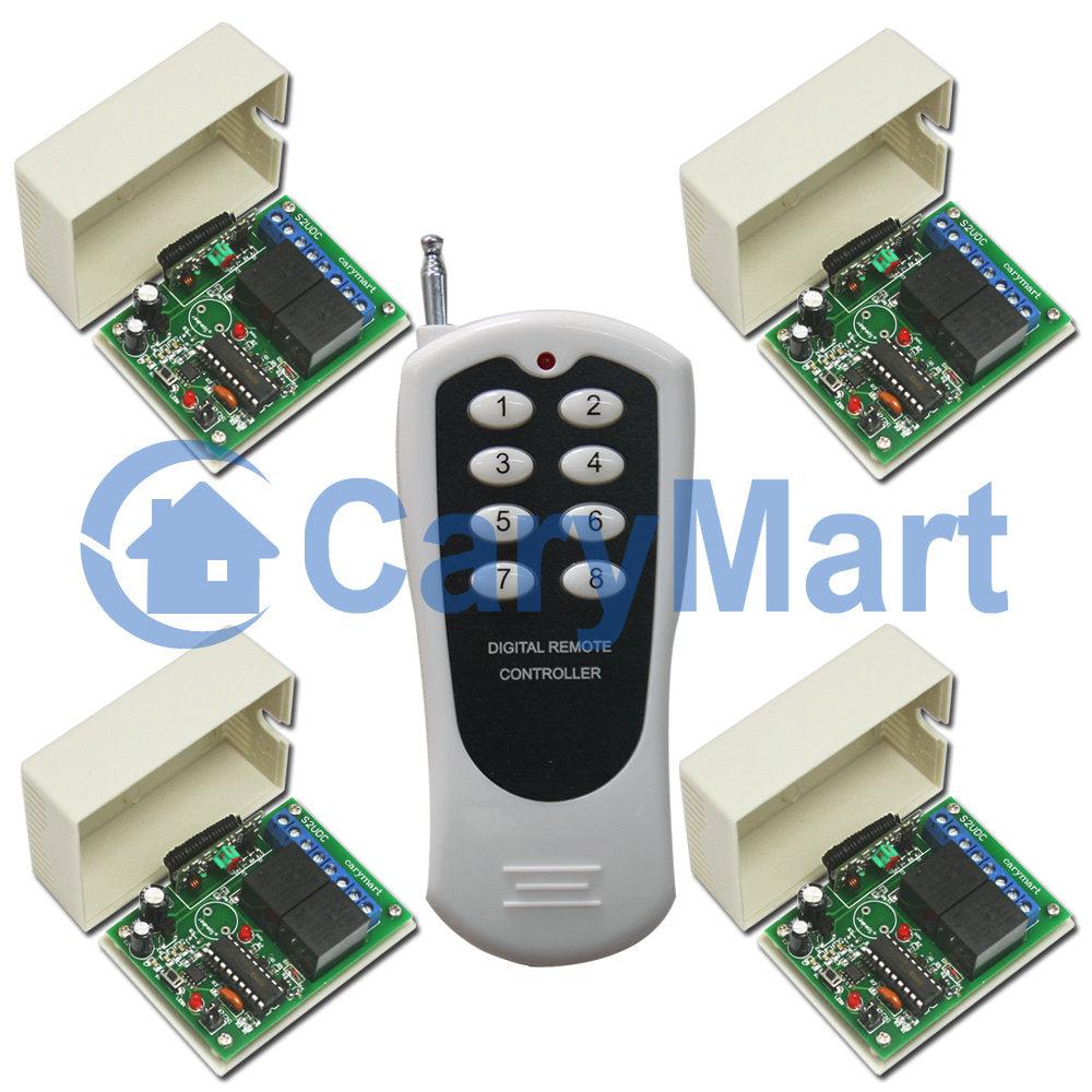 8 Buttons DC Transmitter To Control 4 Receivers Remote Control Kit ...