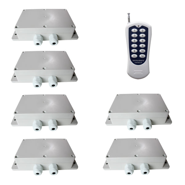 500M Remote Control 6 Receivers Radio System With 2 Channels 30A AC Hi ...